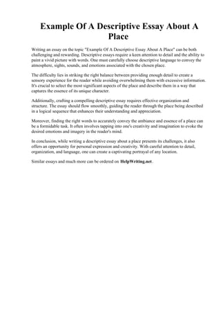 Example Of A Descriptive Essay About A Place.pdf