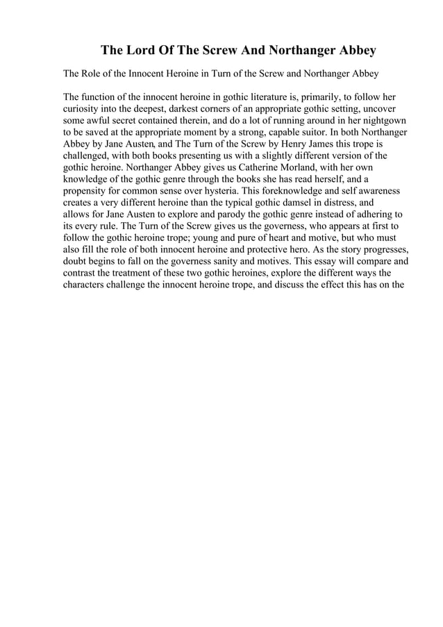 Example Of A Formal Essay | PDF