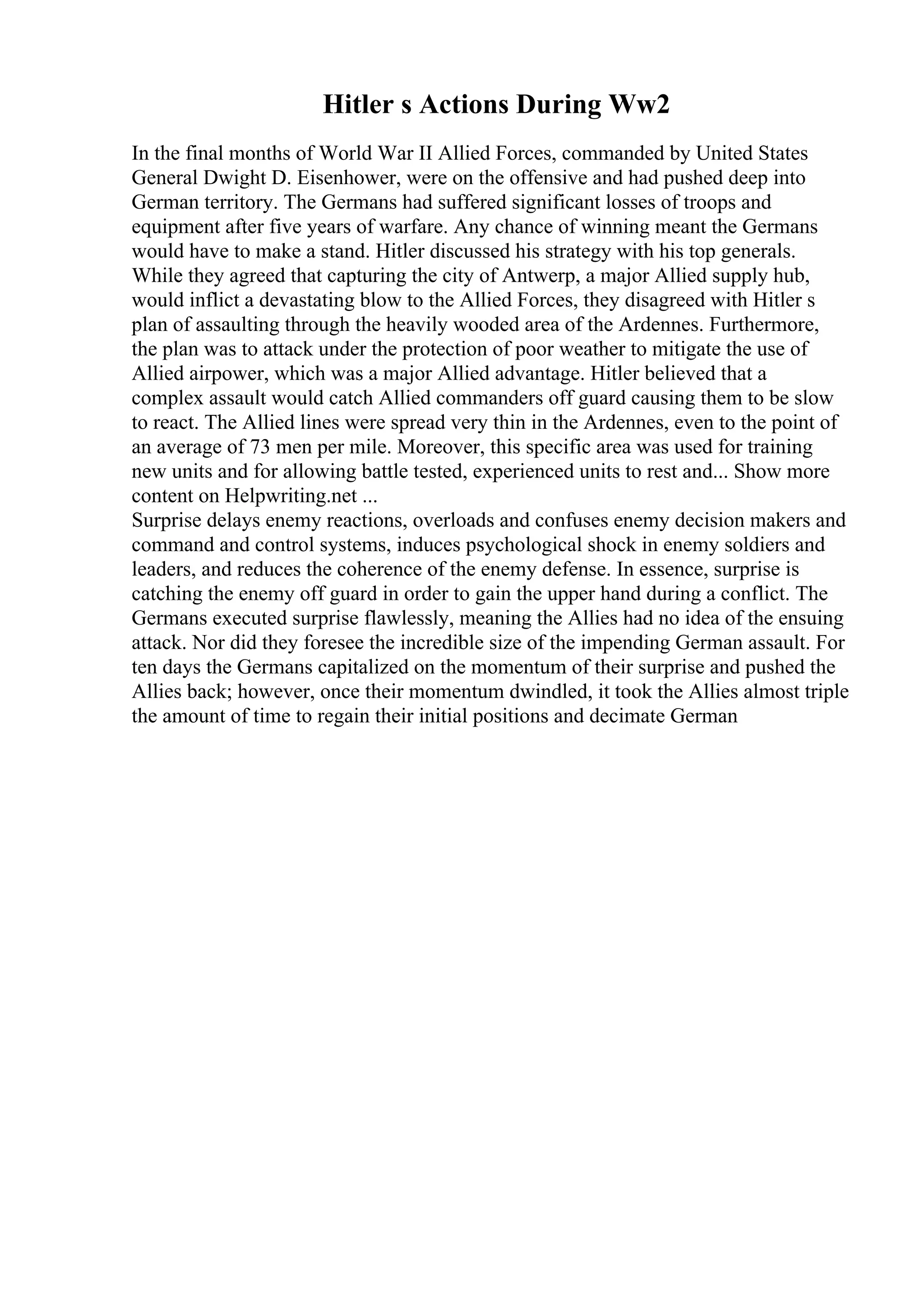 Example Of A Good Descriptive Essay | PDF