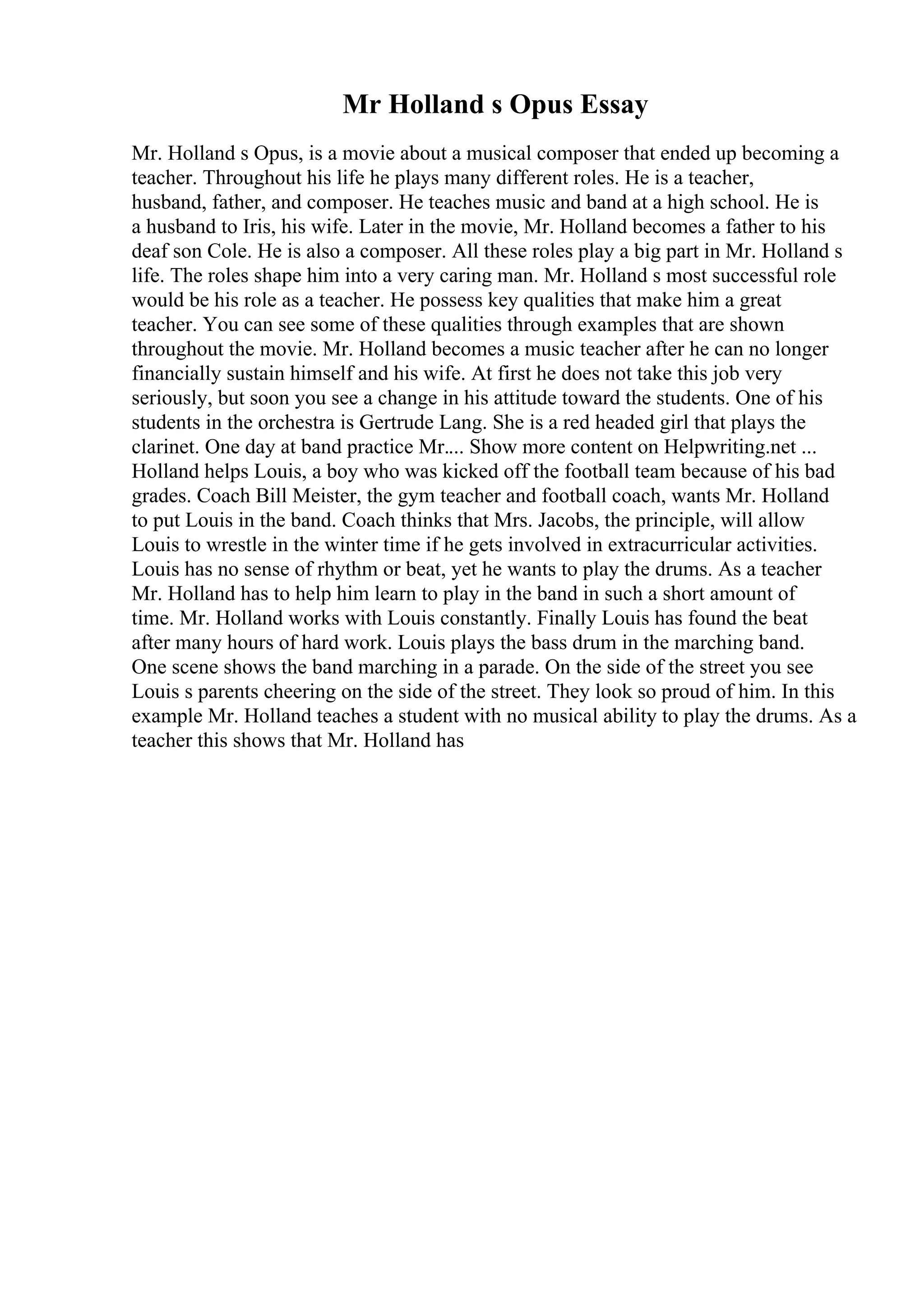 Example Of A Good Descriptive Essay | PDF