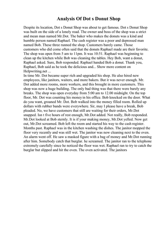 Example Of A Good Descriptive Essay | PDF