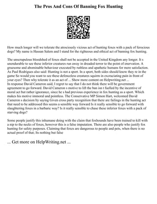 Example Of A Good Introduction Paragraph For An Essay. Introduction | PDF