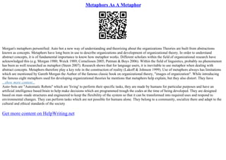 Example Of A Metaphor | PPT