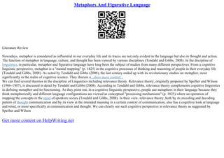 Example Of A Metaphor | PPT