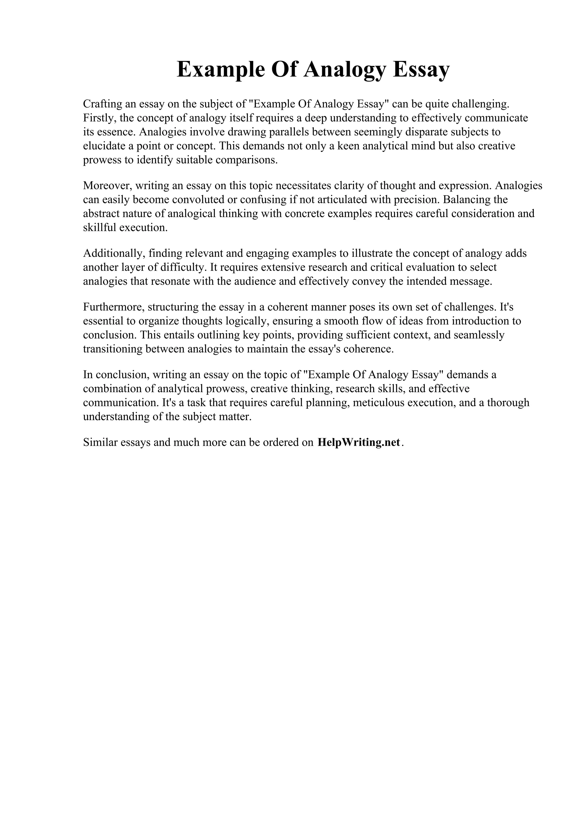 Example Of Analogy Essay.pdf