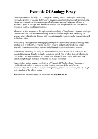 Example Of Analogy Essay.pdf