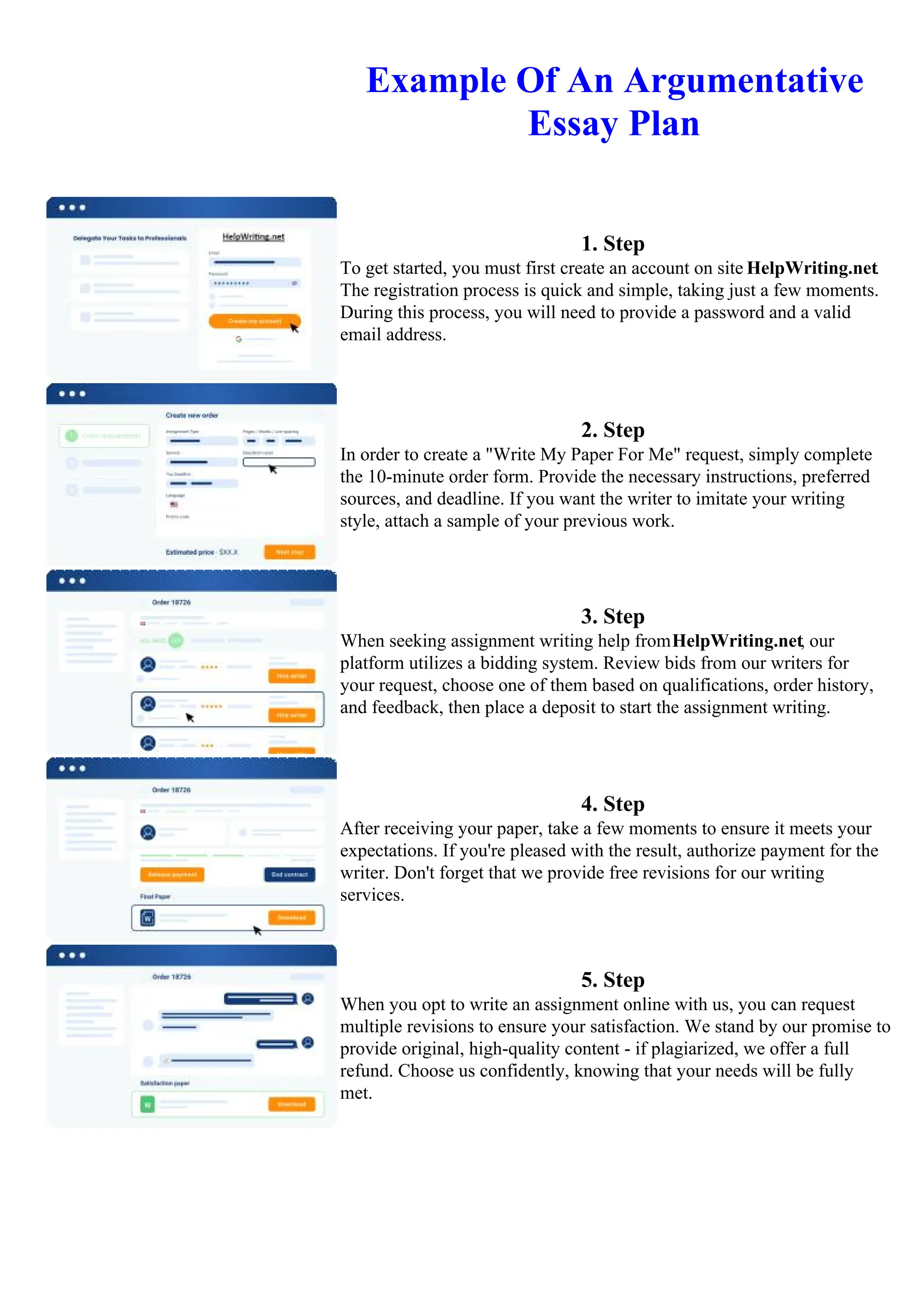 Example Of An Argumentative Essay Plan | PDF