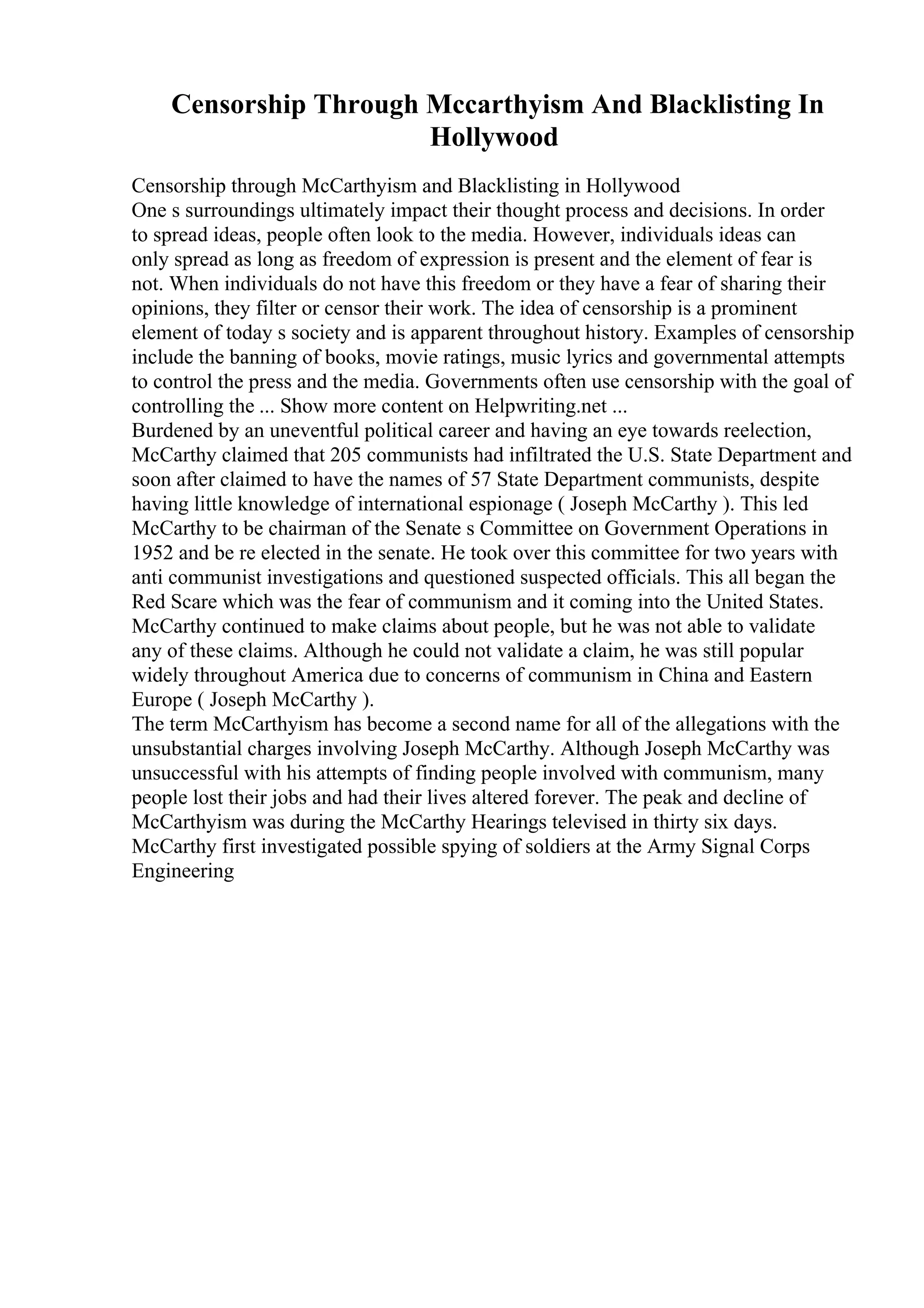 Example Of An Argument Essay | PDF