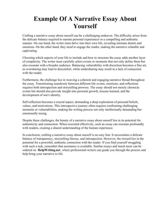 Example Of A Narrative Essay About Yourself.pdf