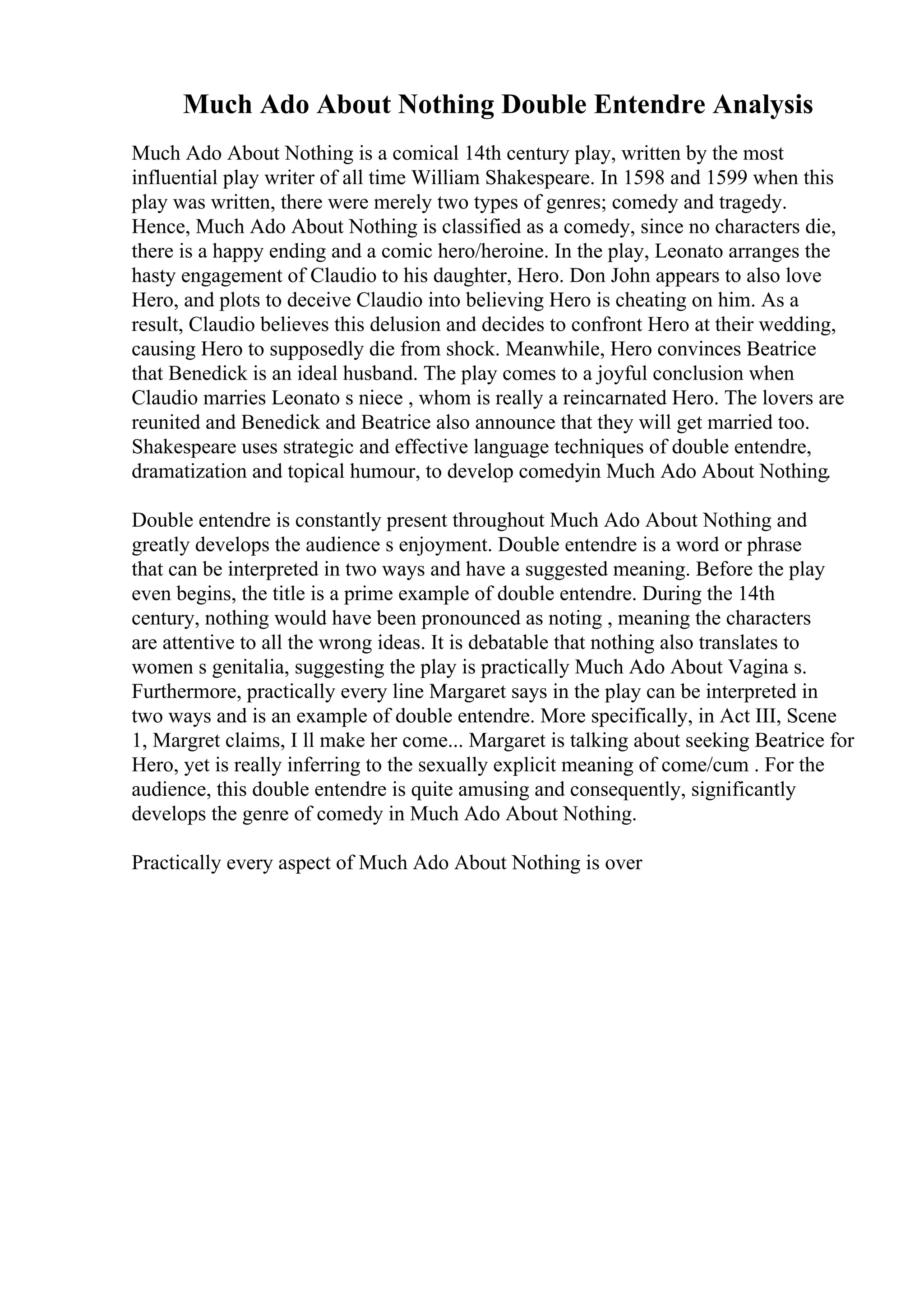 Example Of An English Essay Pdf