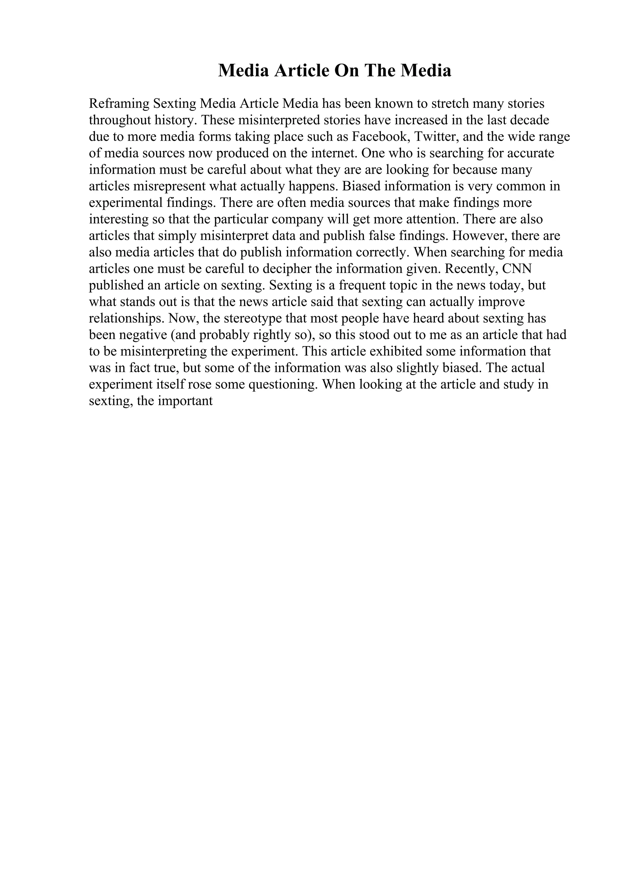 Example Of An English Essay | PDF