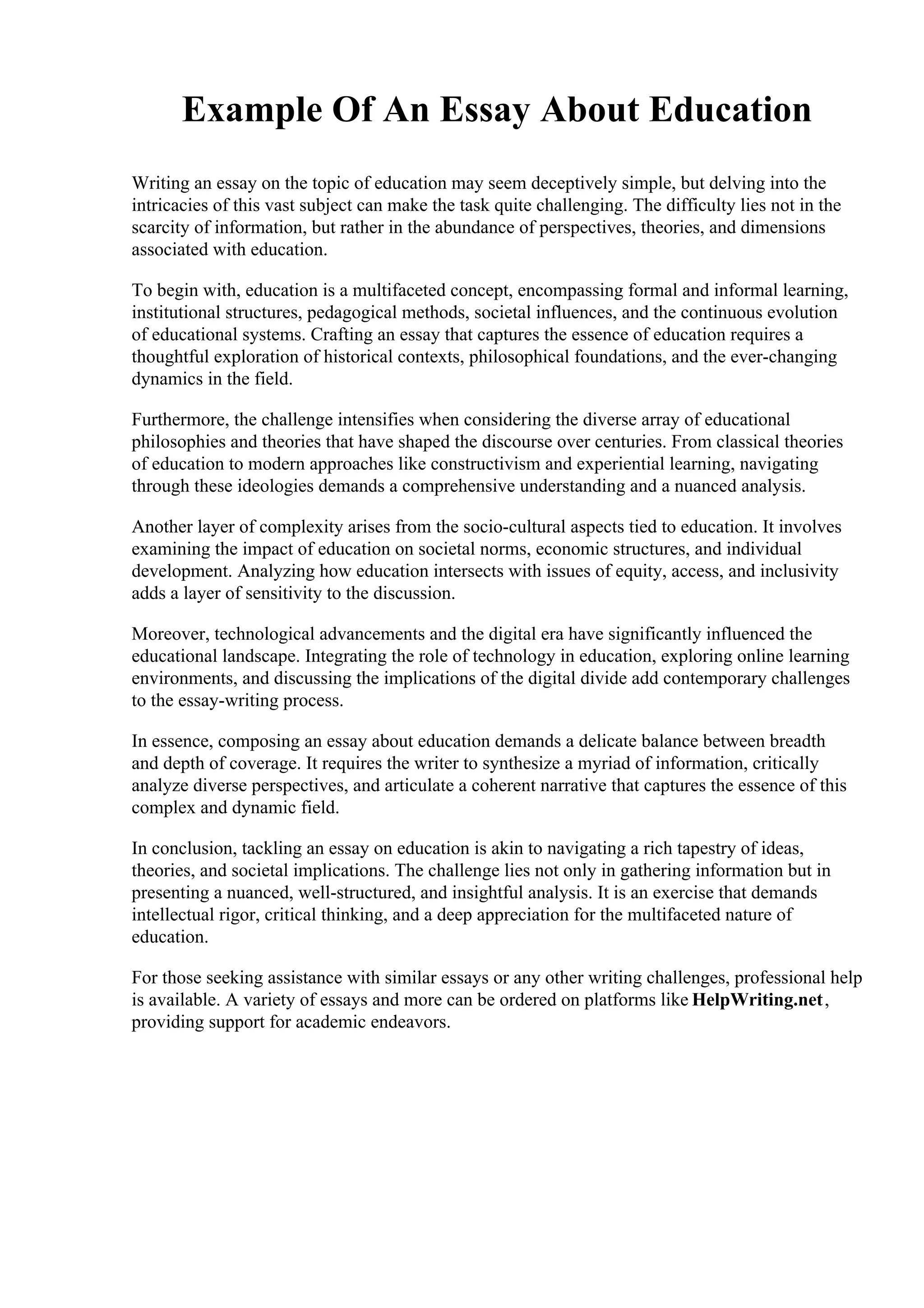 Example Of An Essay About Education.pdf