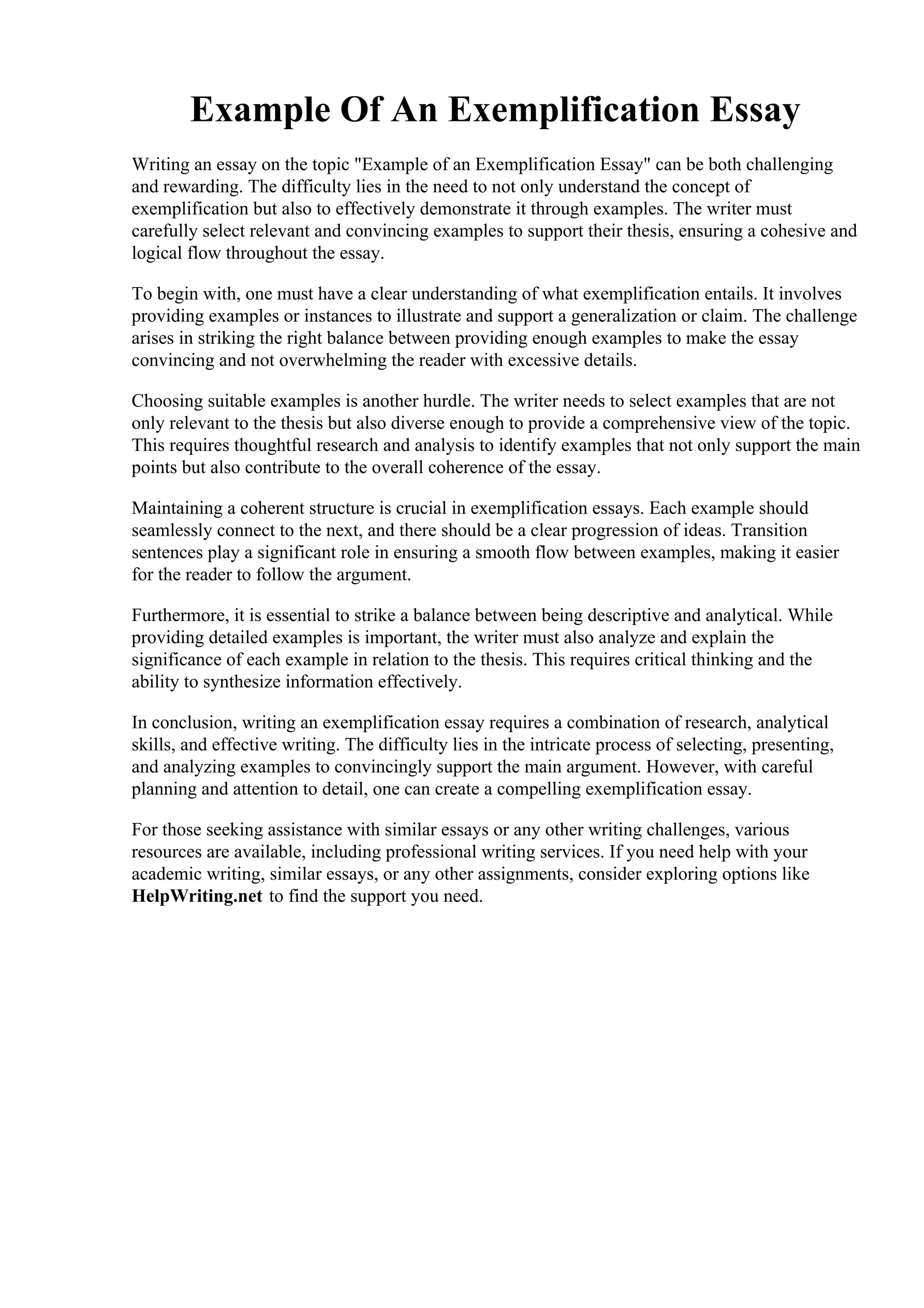 Example Of An Exemplification Essay.pdf