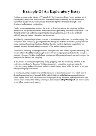 Example Of An Exploratory Essay.pdf