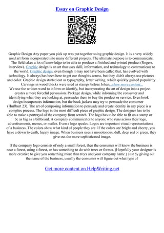 Example Of An Illustration Essay | PDF