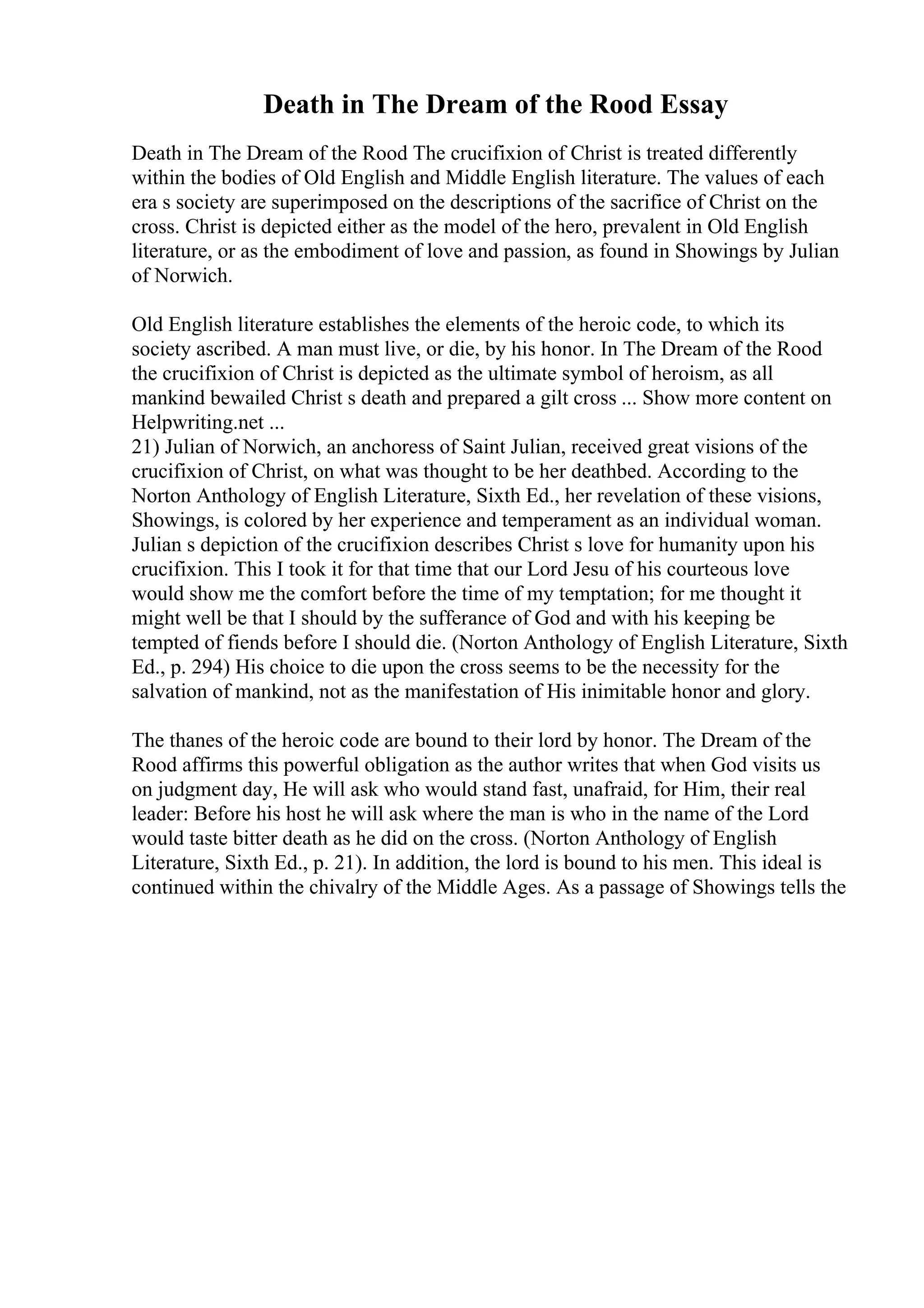 Example Of An Illustrative Essay | PDF
