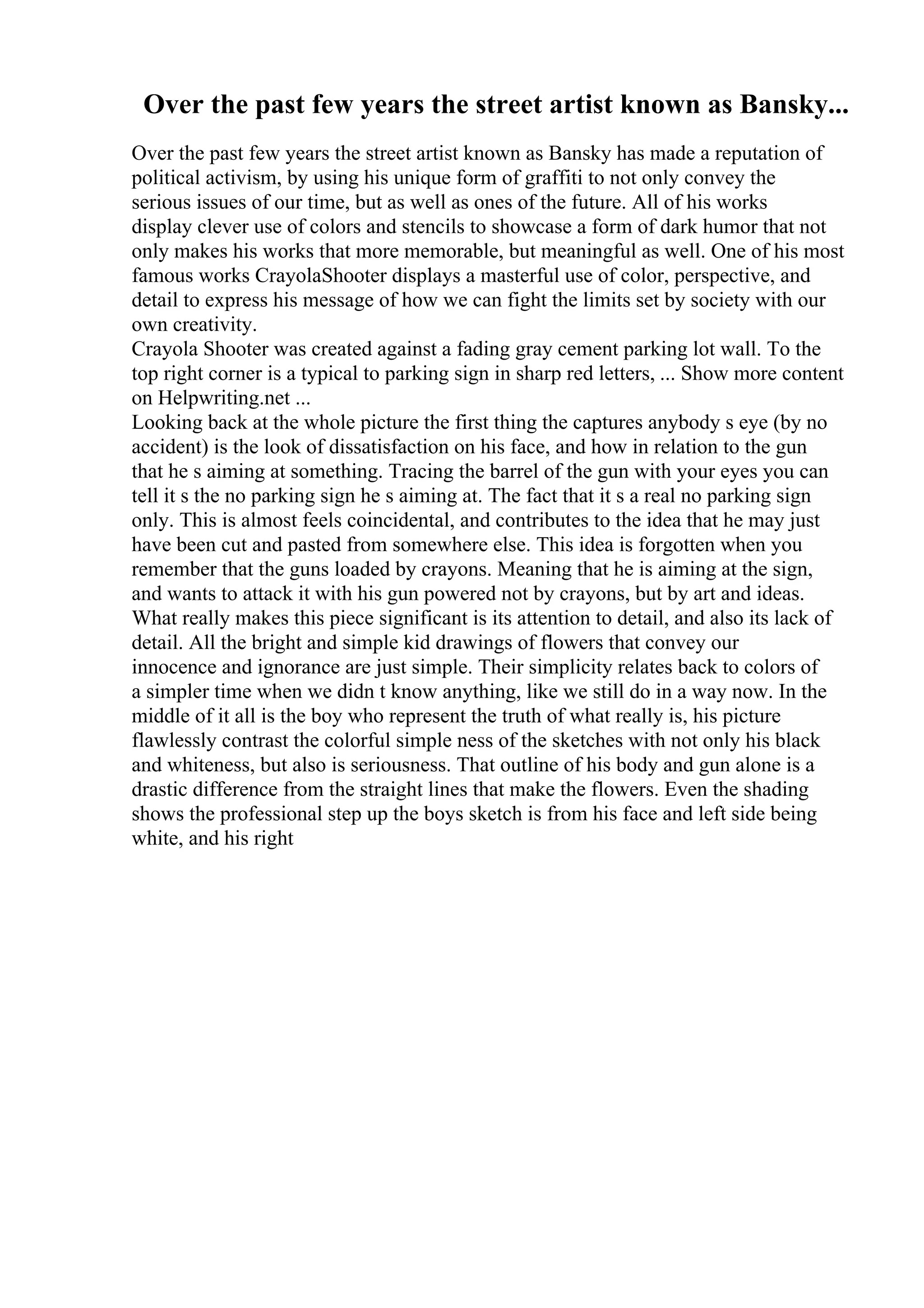 Example Of An Illustrative Essay | PDF