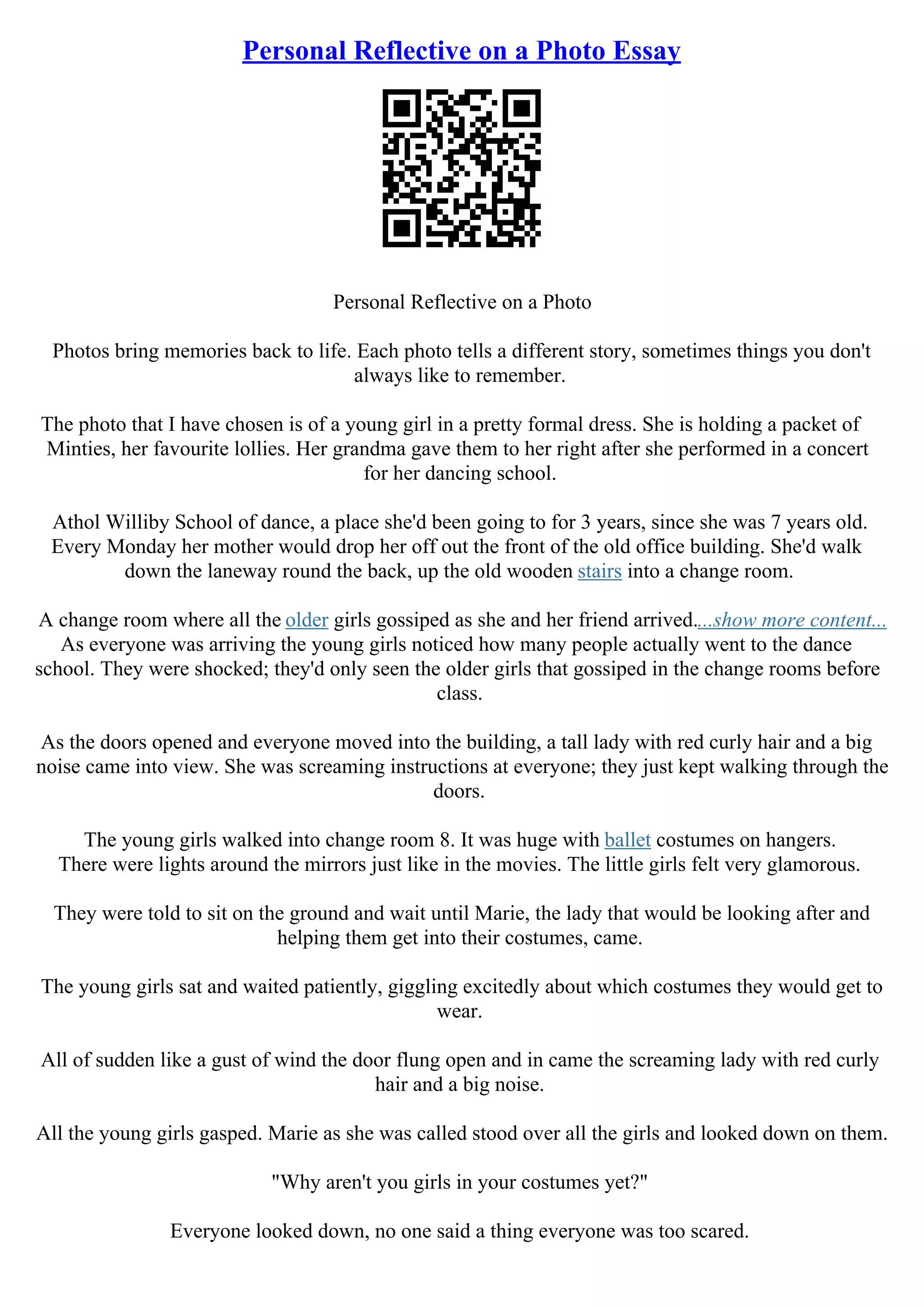 Example Of A Photo Essay | PDF