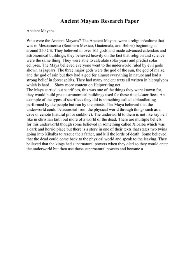 Example Of A Profile Essay | PDF