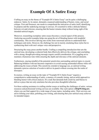 Example Of A Satire Essay.pdf