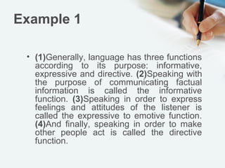 Example of a unified paragraph | PPT