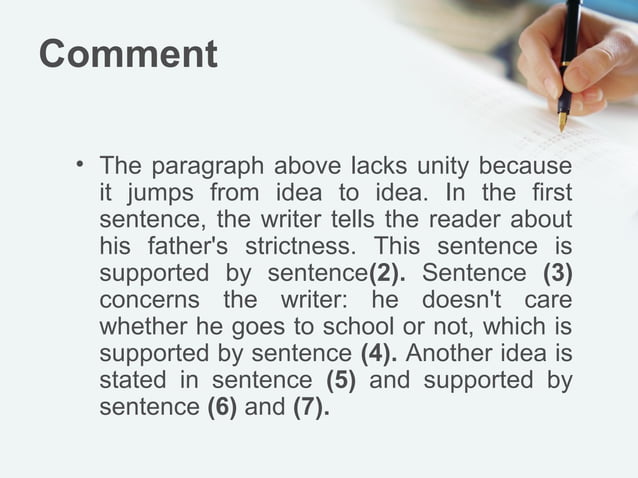 Example of a unified paragraph | PPT