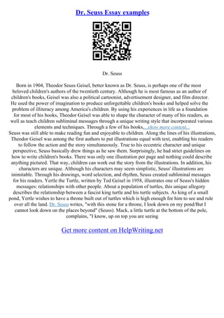 Example Of Biography Essay | PDF