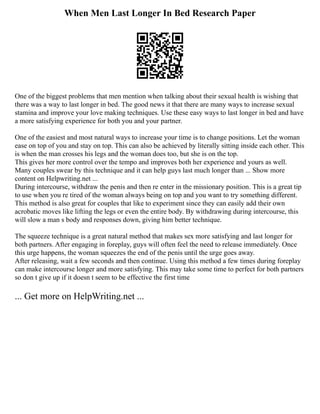 Example Of Body Of Research Paper. S | PDF