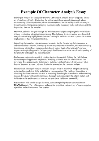 Example Of Character Analysis Essay.pdf