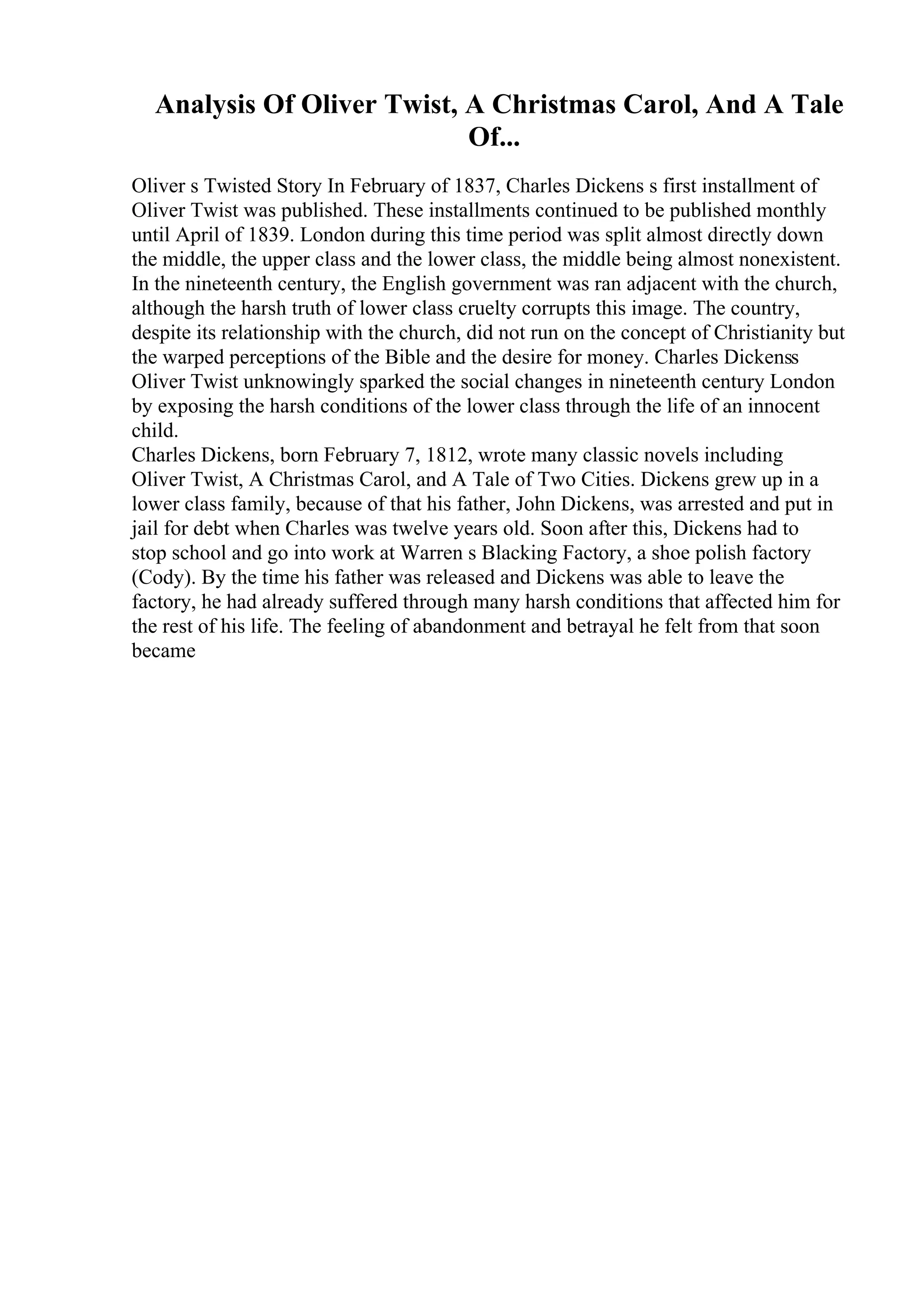 Example Of Classification And Division Essay | PDF