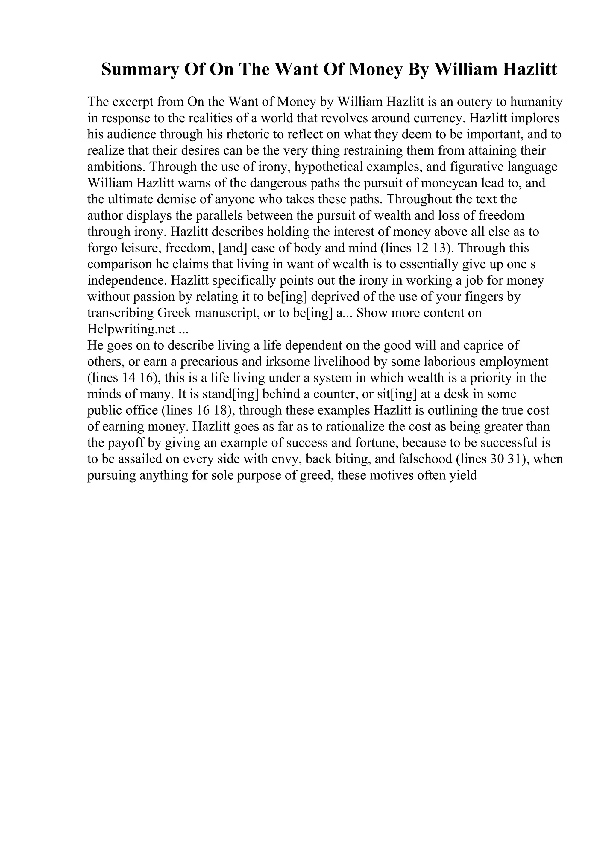 Example Of Classification And Division Essay | PDF