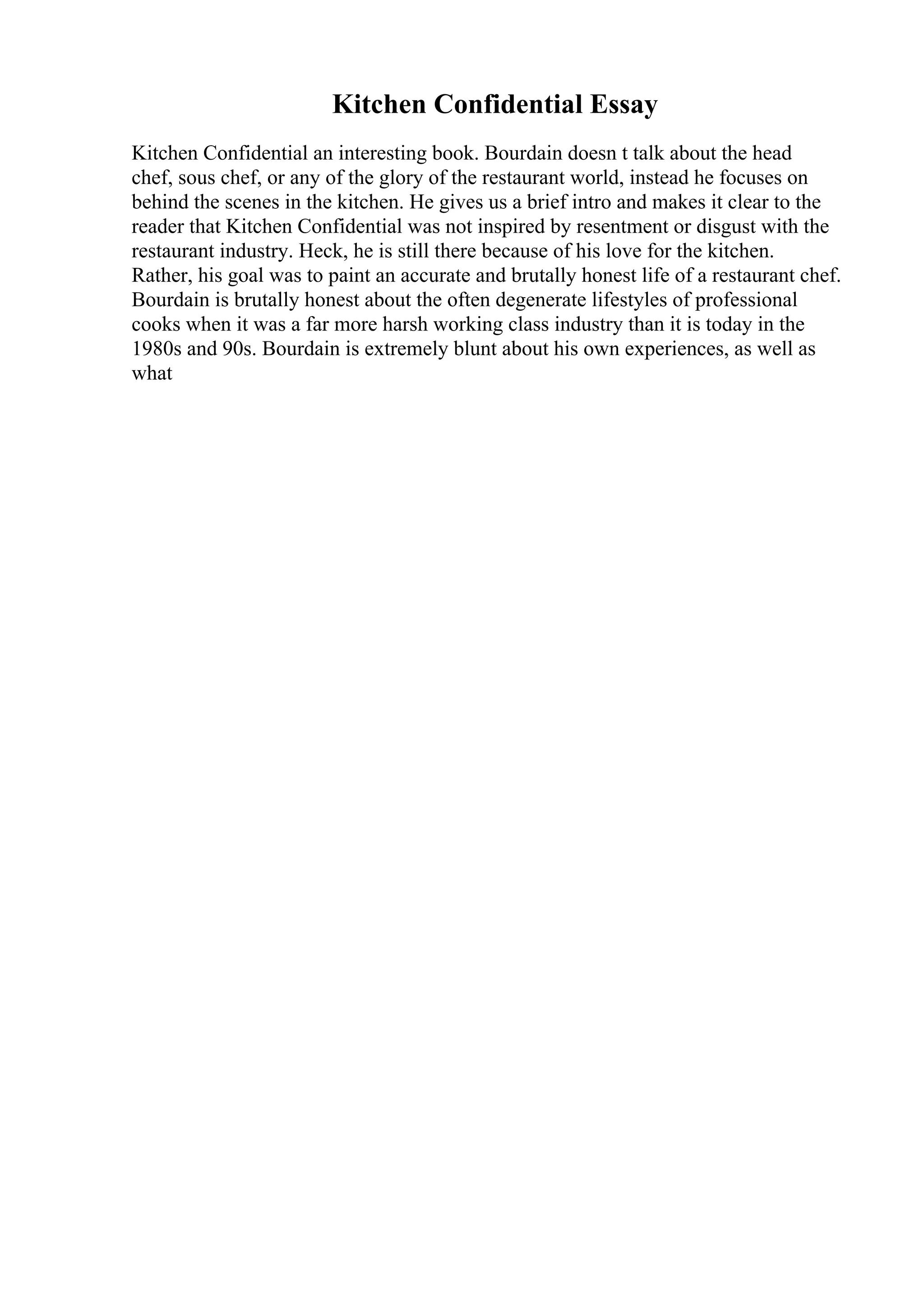 Example Of Classification And Division Essay | PDF