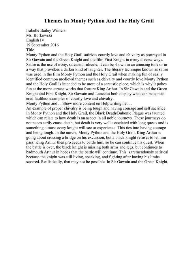 Example Of Classification And Division Essay | PDF