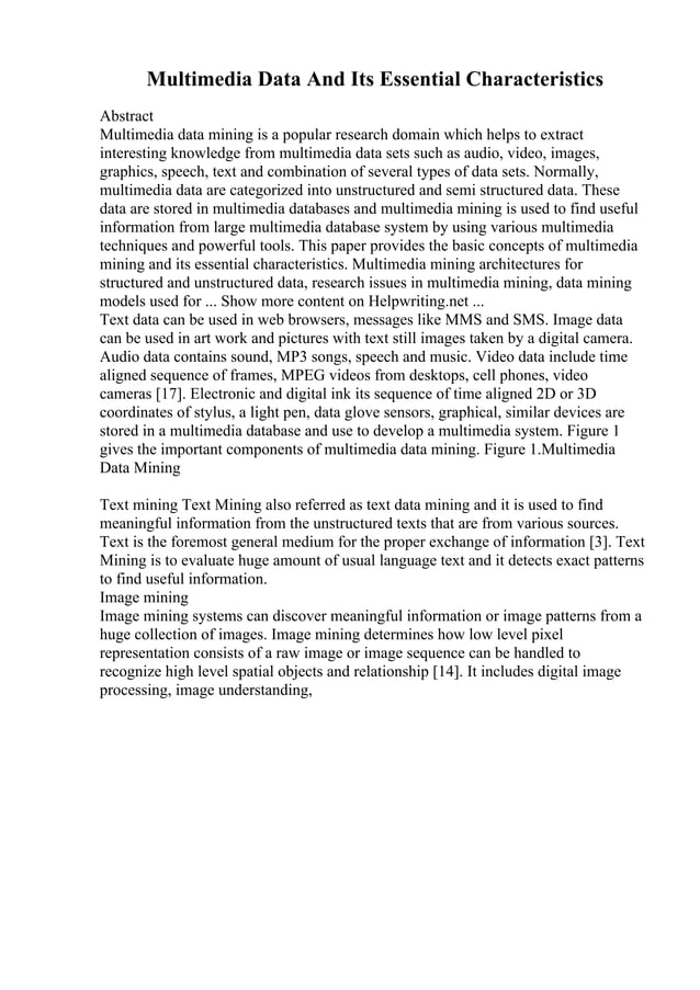 Example Of Classification And Division Essay | PDF