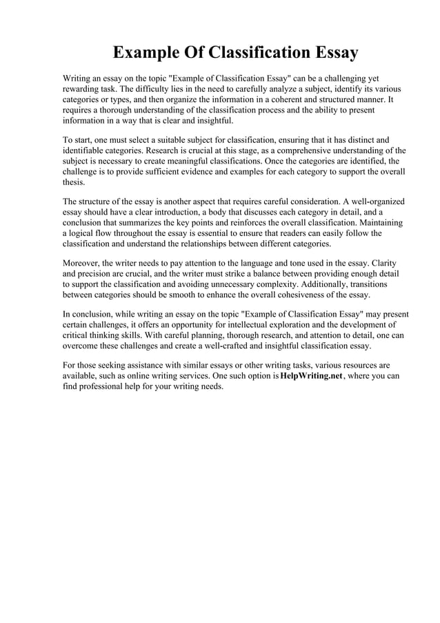 Example Of Classification Essay.pdf
