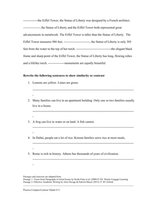 Example of compare & contrast paragraphs(1) | DOC