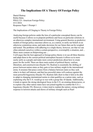 Example Of Comparison And Contrast Essay | PDF