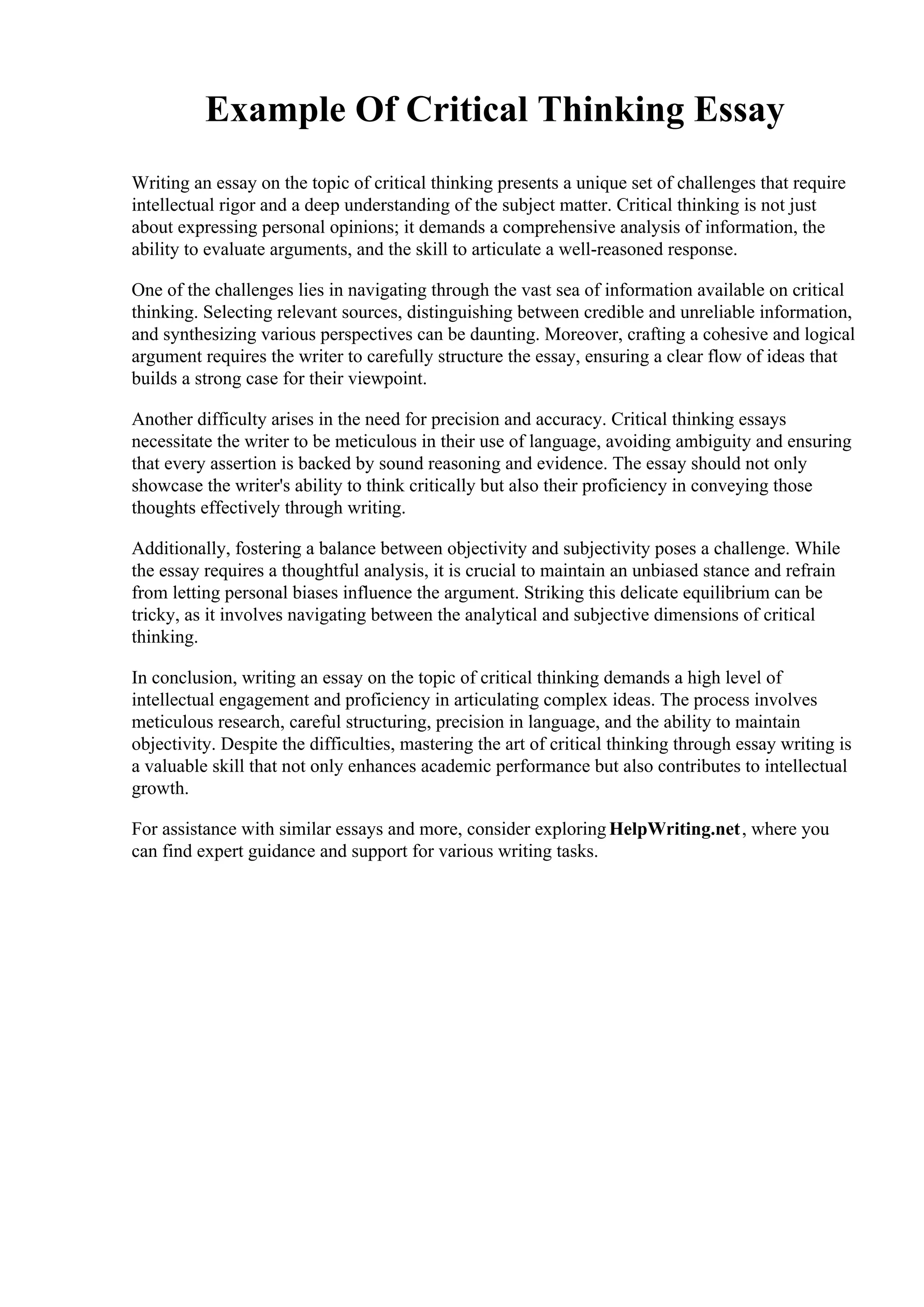 Example Of Critical Thinking Essay.pdf