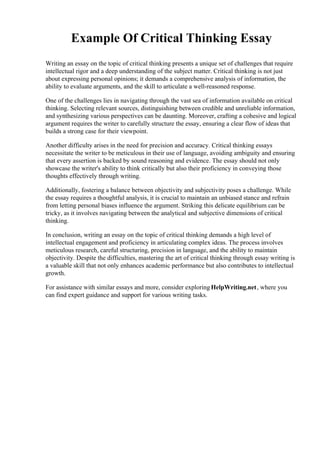 Example Of Critical Thinking Essay.pdf