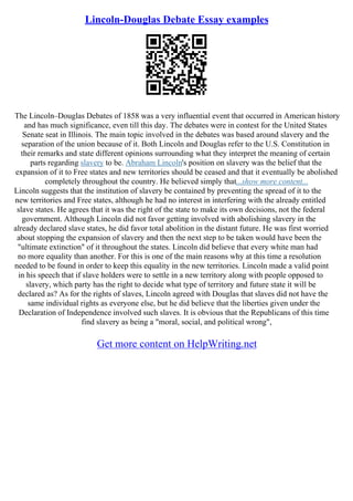 Example Of Debate Essay | PDF