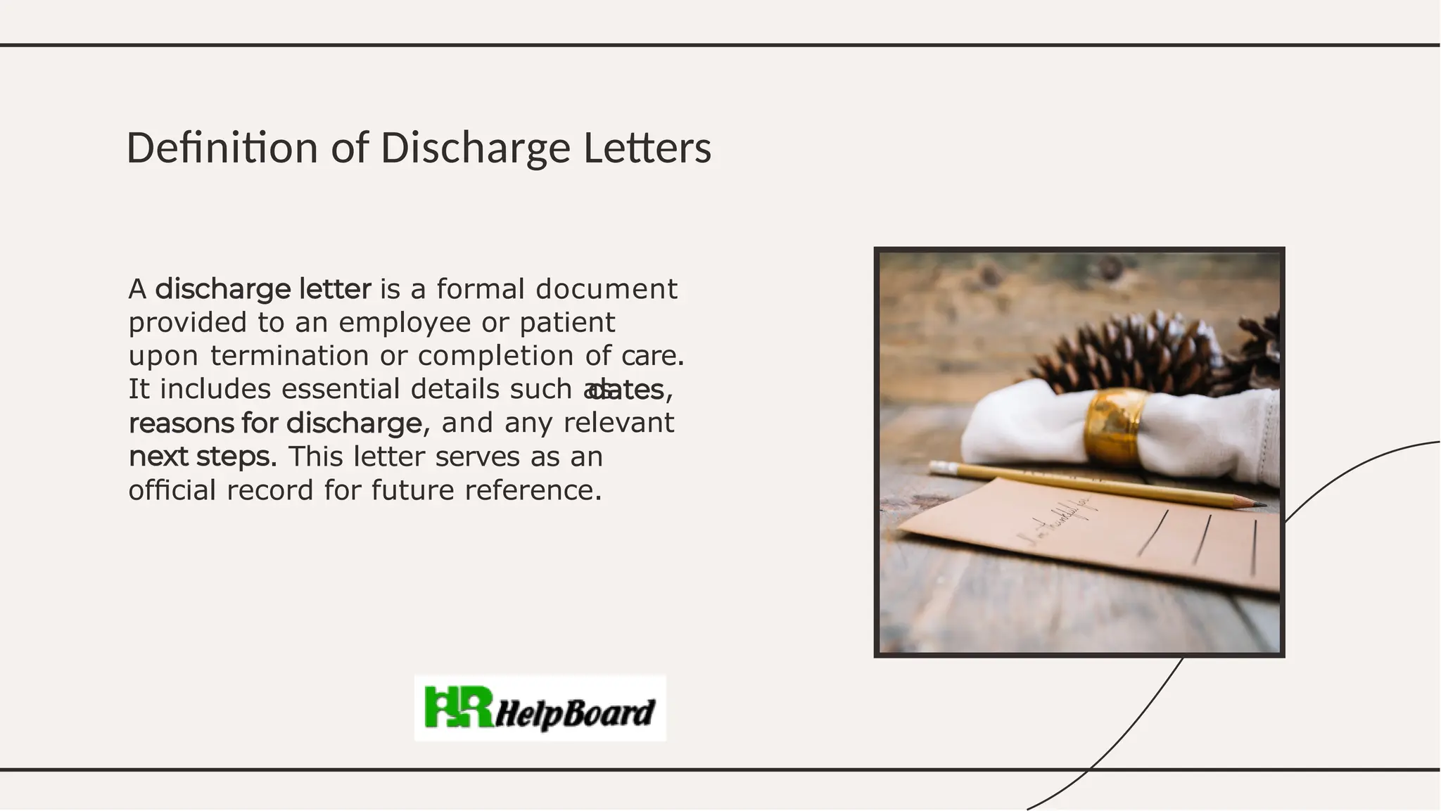 Example of discharge letter , How to write a discharge letter | PPT