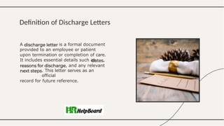 Example of Discharge Letter, Sample Discharge Letter | PPTX