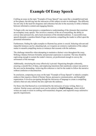 Example Of Essay Speech.pdf