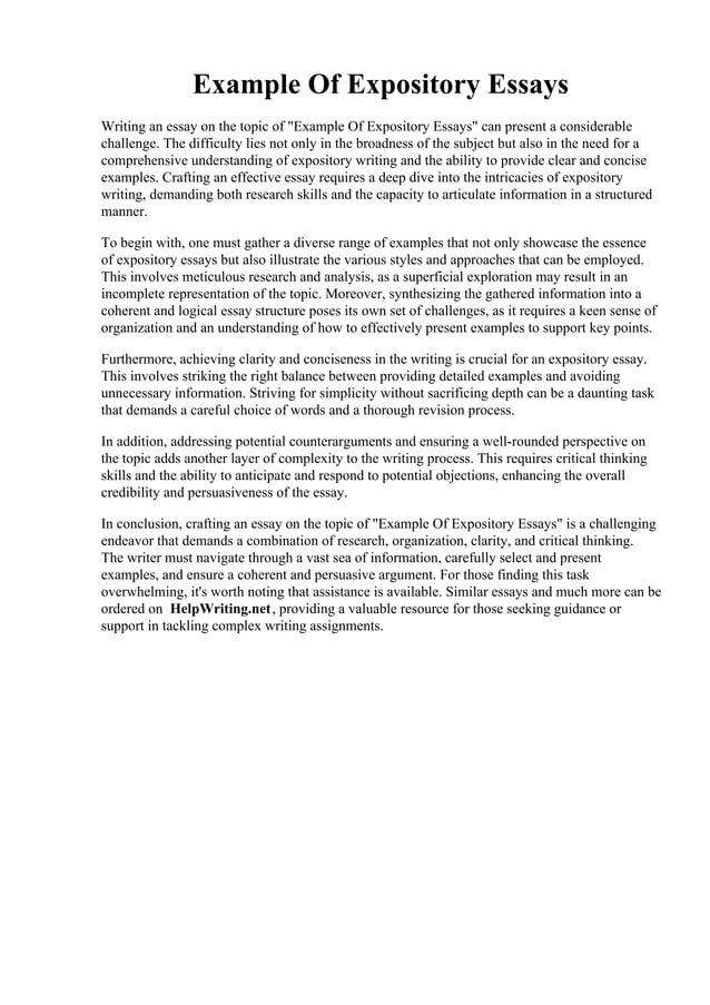 Example Of Expository Essays. What Is an Expository Essay? Examples and ...