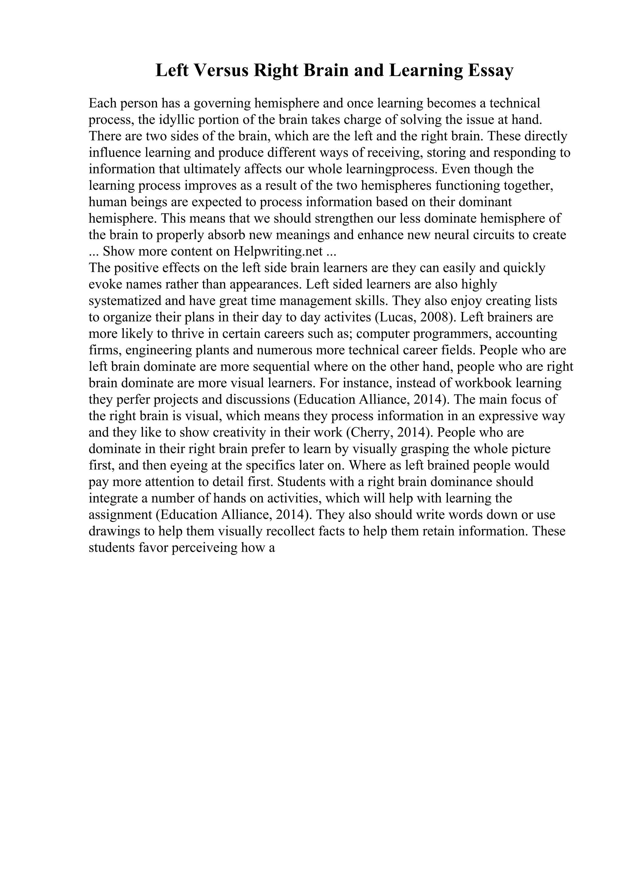 Example Of Expository Essay Writing | PDF