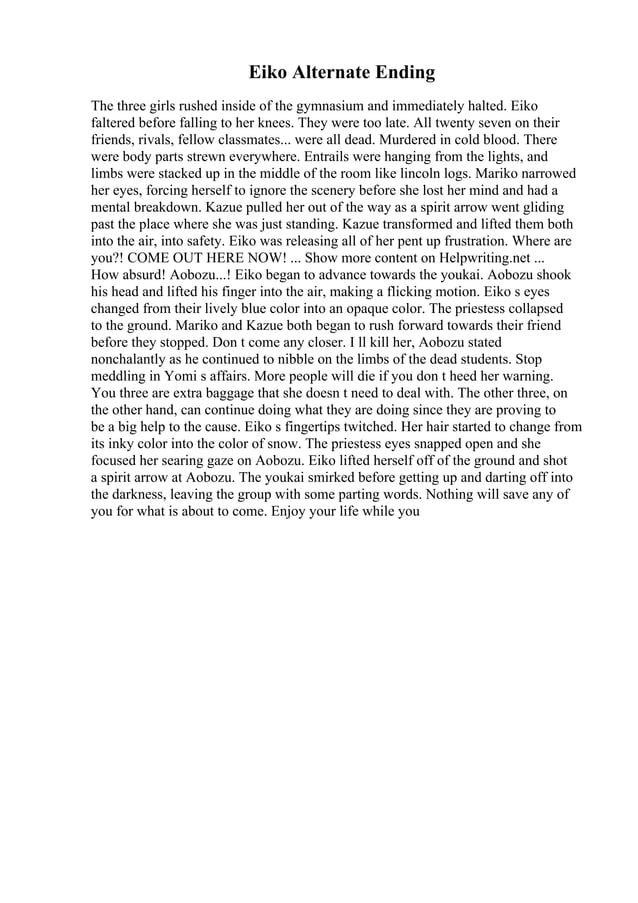 Example Of Expository Essay Writing | PDF