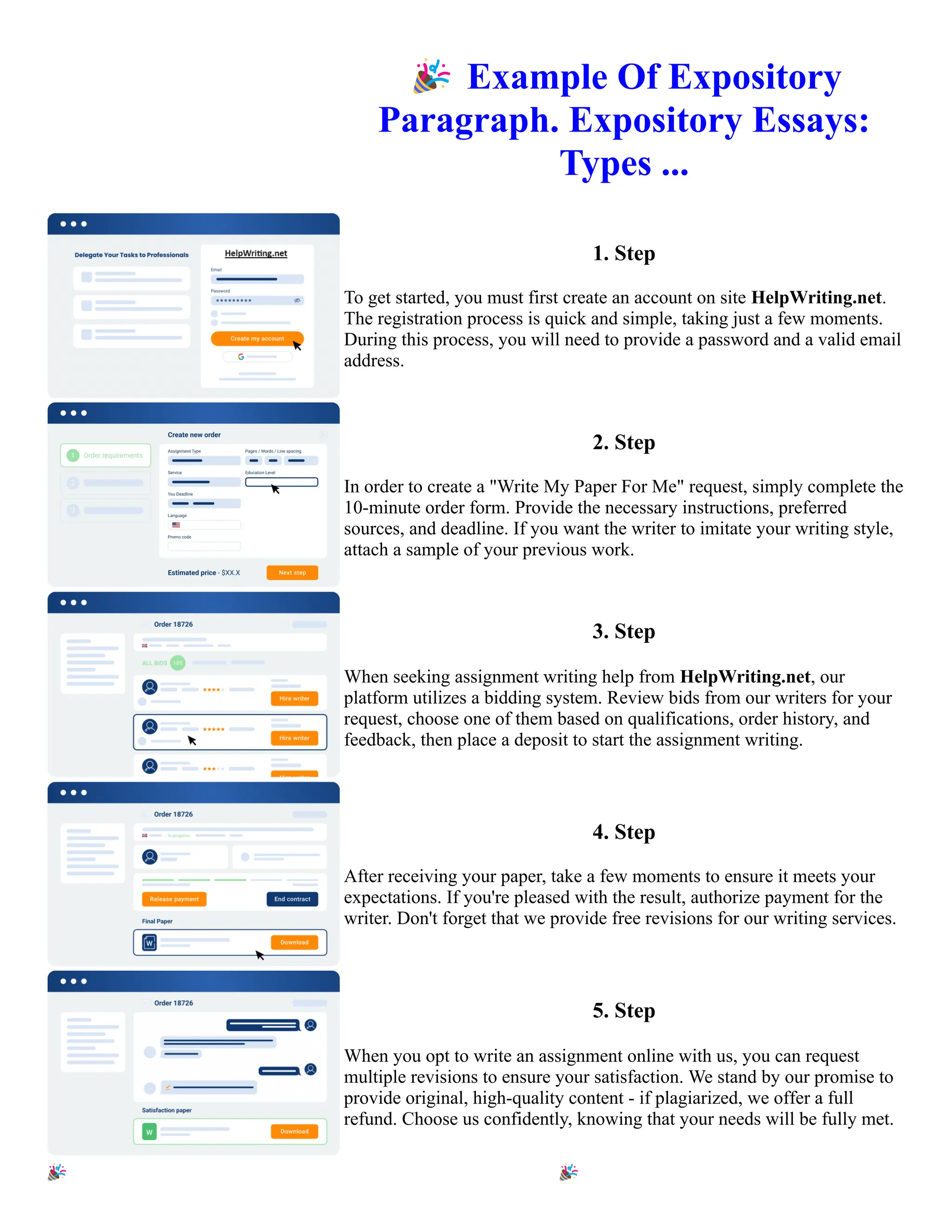 Example Of Expository Paragraph. Expository Essays Types ... | PDF
