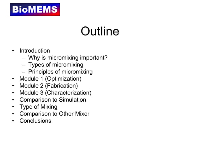 Microfluidics project | PPTX | Chemistry | Science
