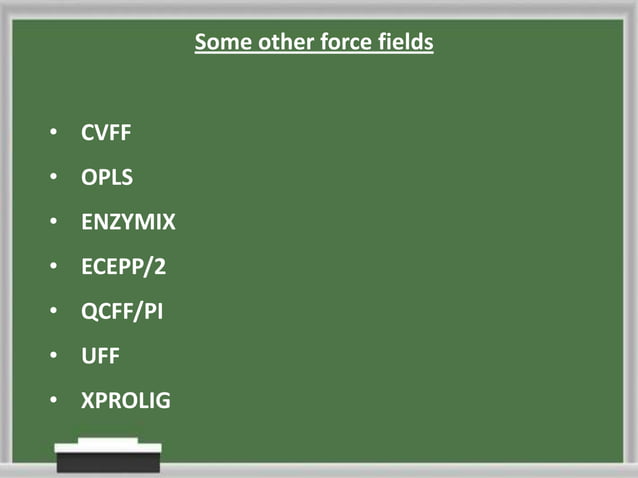 Example of force fields | PPTX | Chemistry | Science