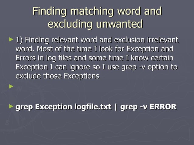 Practical Example of grep command in unix | PPT